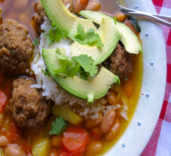 Canary Bean Stew with Meatballs ( Frijoles Canarios con Albondigas ...