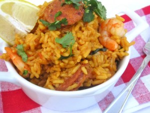 Rice with Chorizo and Shrimp(Arroz con Chorizo Y Camarones) - My ...