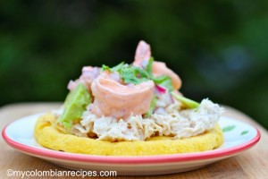 Arepa con Atún y Camarones (Arepa with Tuna and Shrimp) - My Colombian ...