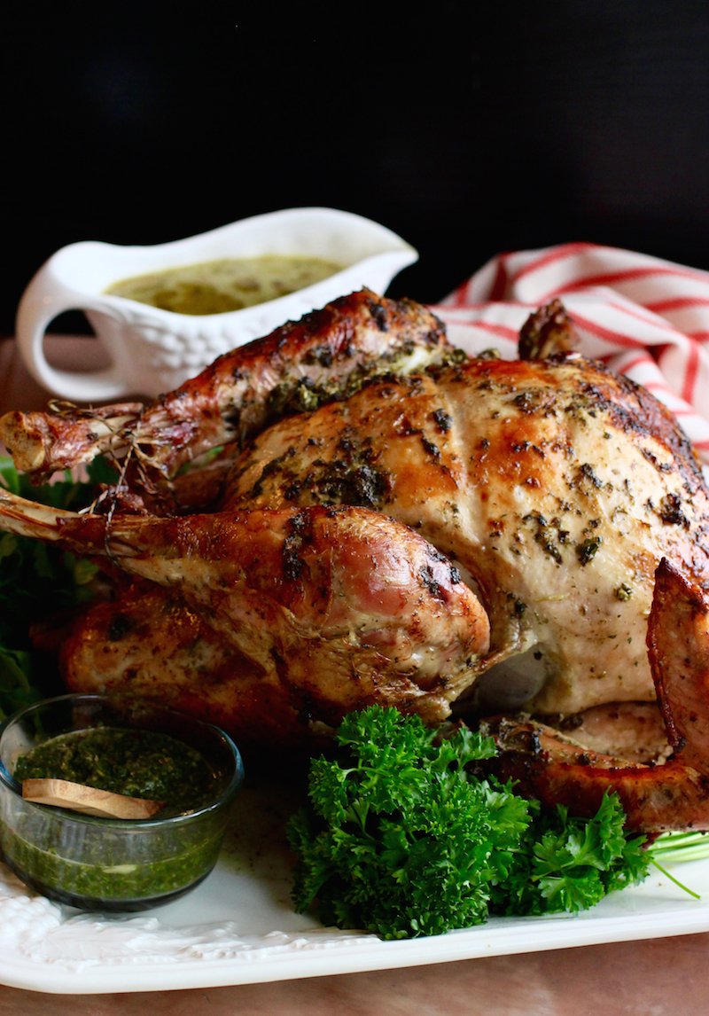 Chimichurri Butter Roasted Turkey - My Colombian Recipes