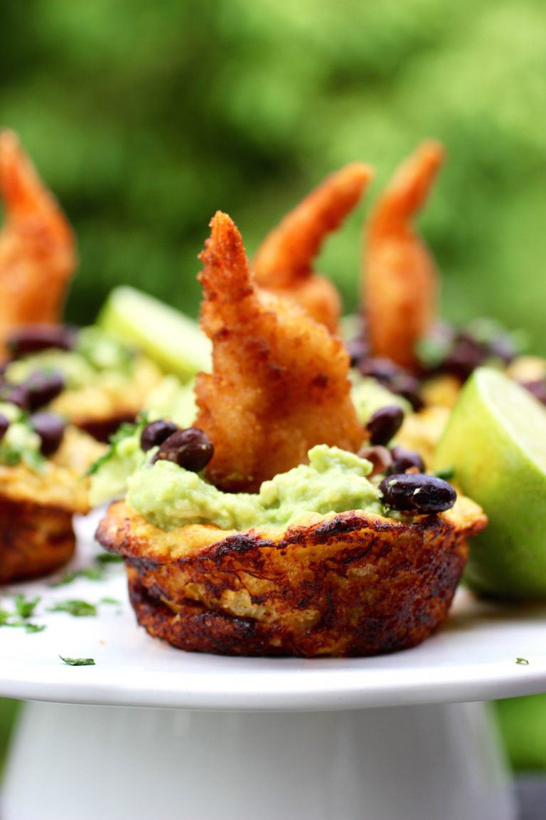 Ripe Plantain Baskets with Avocado, Beans and Shrimp - My Colombian Recipes